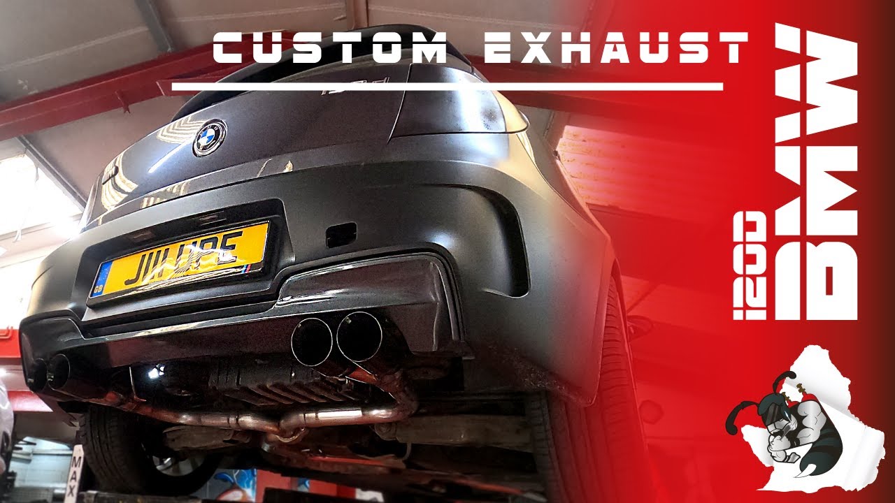 *SOUNDS LOUD* BMW 120D Turbo back Quad 1M custom exhaust - YouTube