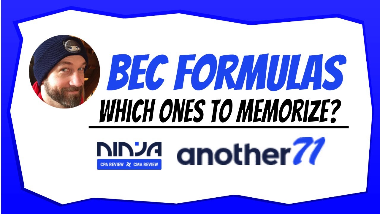 BEC CPA Exam Formulas | BEC CPA Formulas to Memorize - YouTube