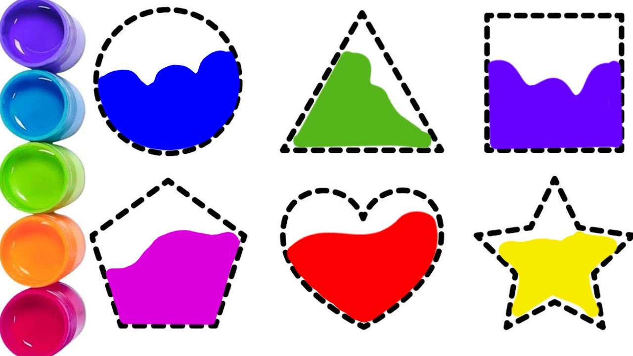 shapes drawing activity learning video for Preschool kids&Toddlers ...