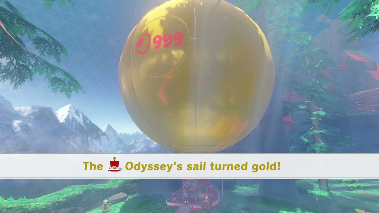 The Odyssey's Sail turns Gold + 999 Moons: Super Mario Odyssey - YouTube