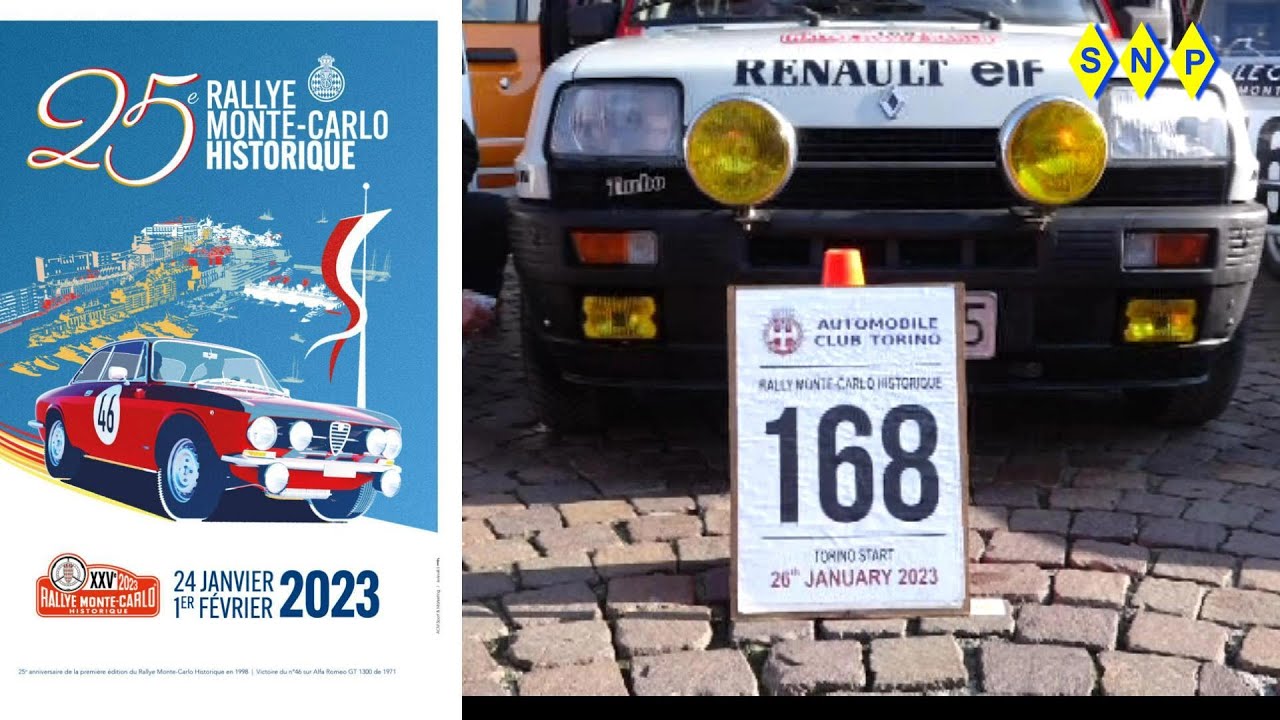 25e rallye monte-carlo historique start torino gr - YouTube