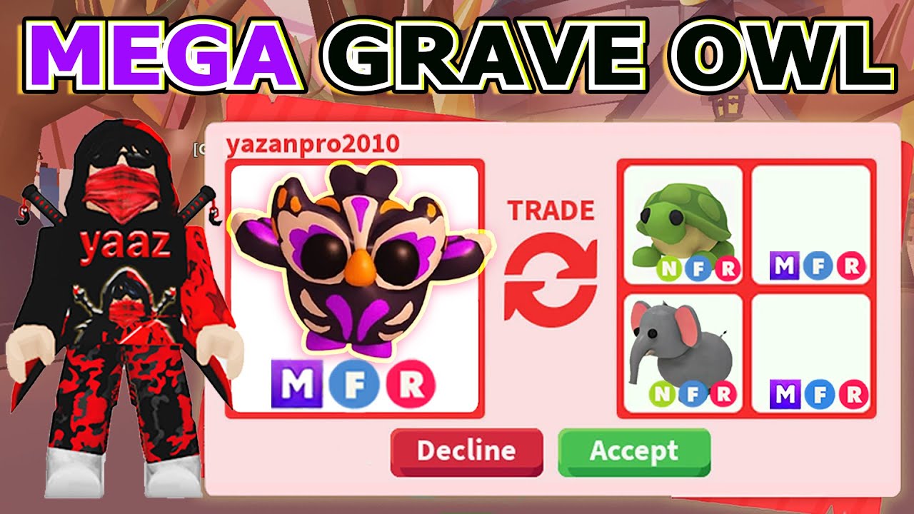 TRADING *NEW* MEGA GRAVE OWL 🦉🔥 IN ADOPT ME ! - YouTube