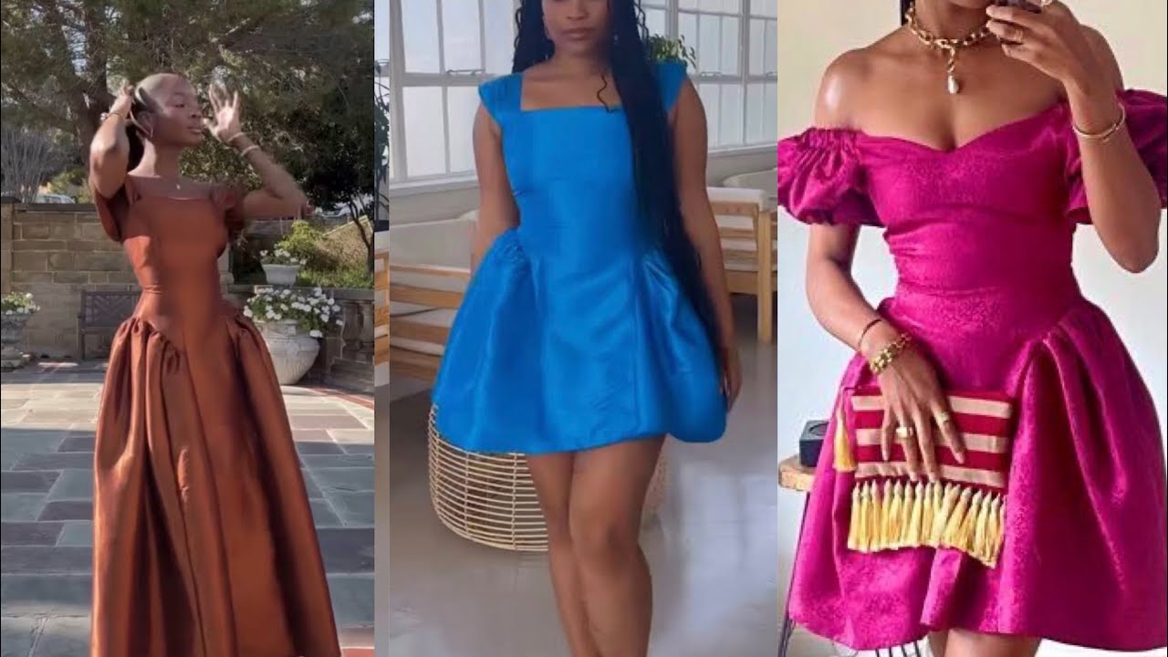 How To Cut And Sew This Trendy Two Side Gathered Dress. - YouTube