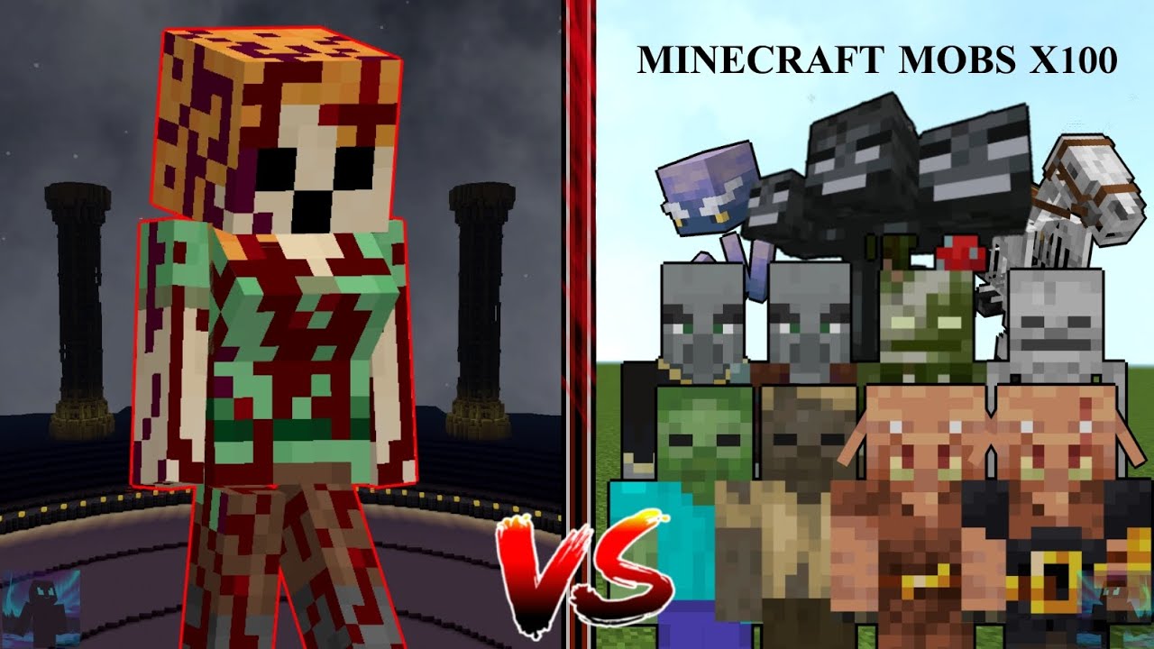 Giant Alex vs Minecraft Mobs x100 | Minecraft Mob Battle in Minecraft ...