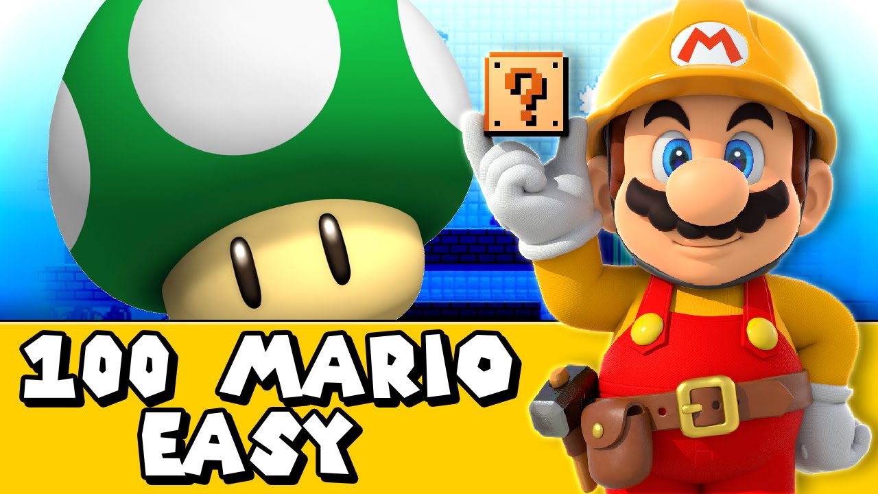 Super Mario Maker: 100 Mario Challenge (Easy) - YouTube
