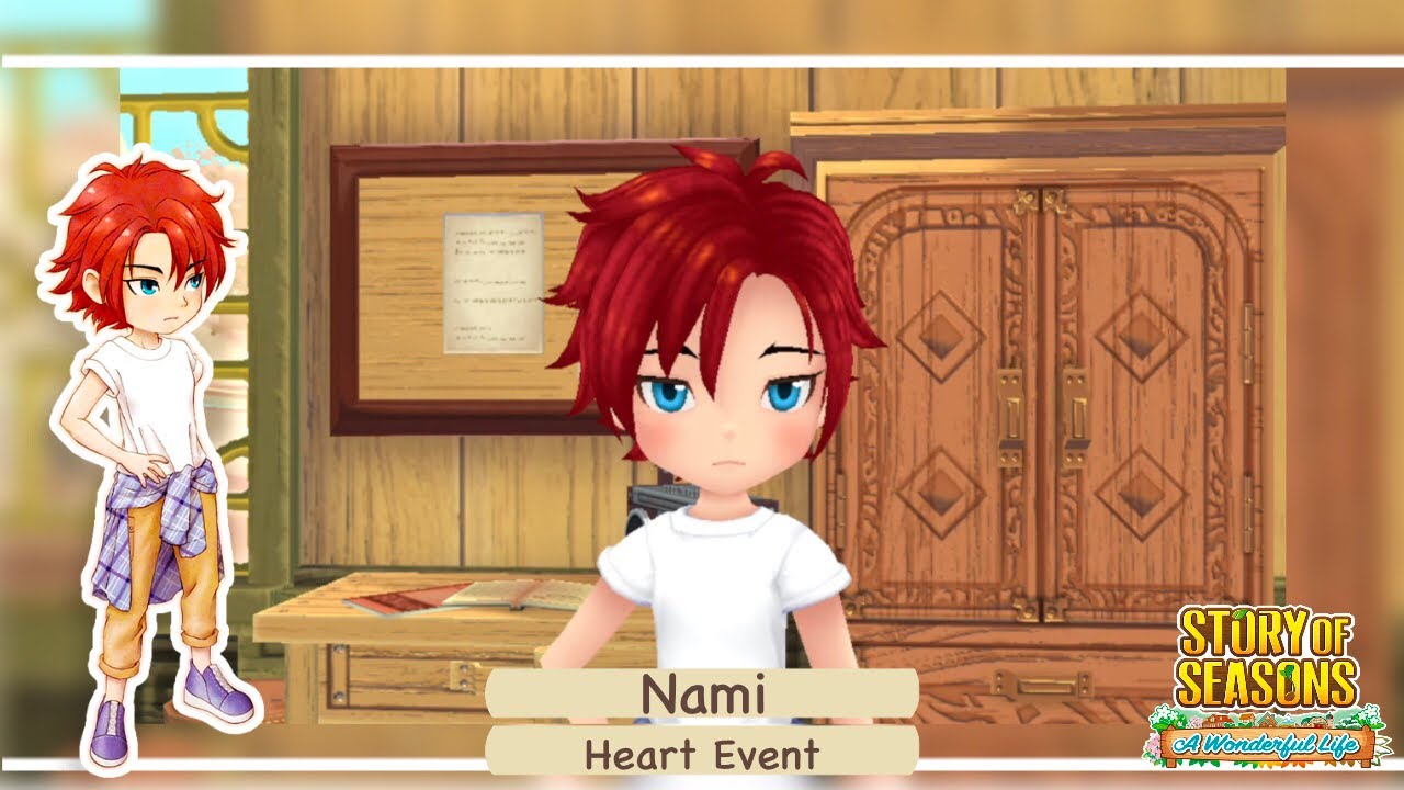 Story of Seasons A Wonderful Life: Nami - All Heart Events ( Reverse ...