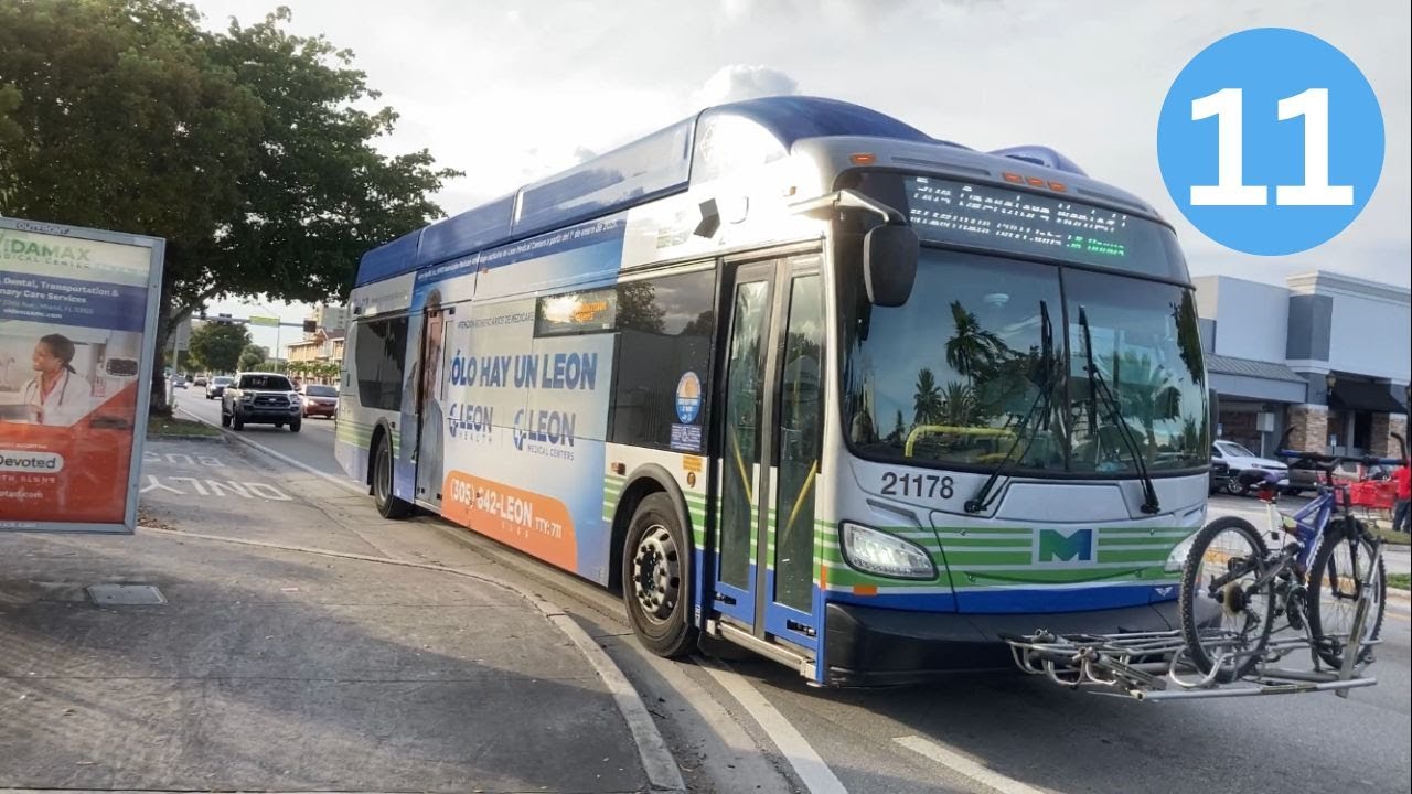 Riding Miami-Dade Transit Metrobus 11, FIU Maidique Campus Bus Terminal ...