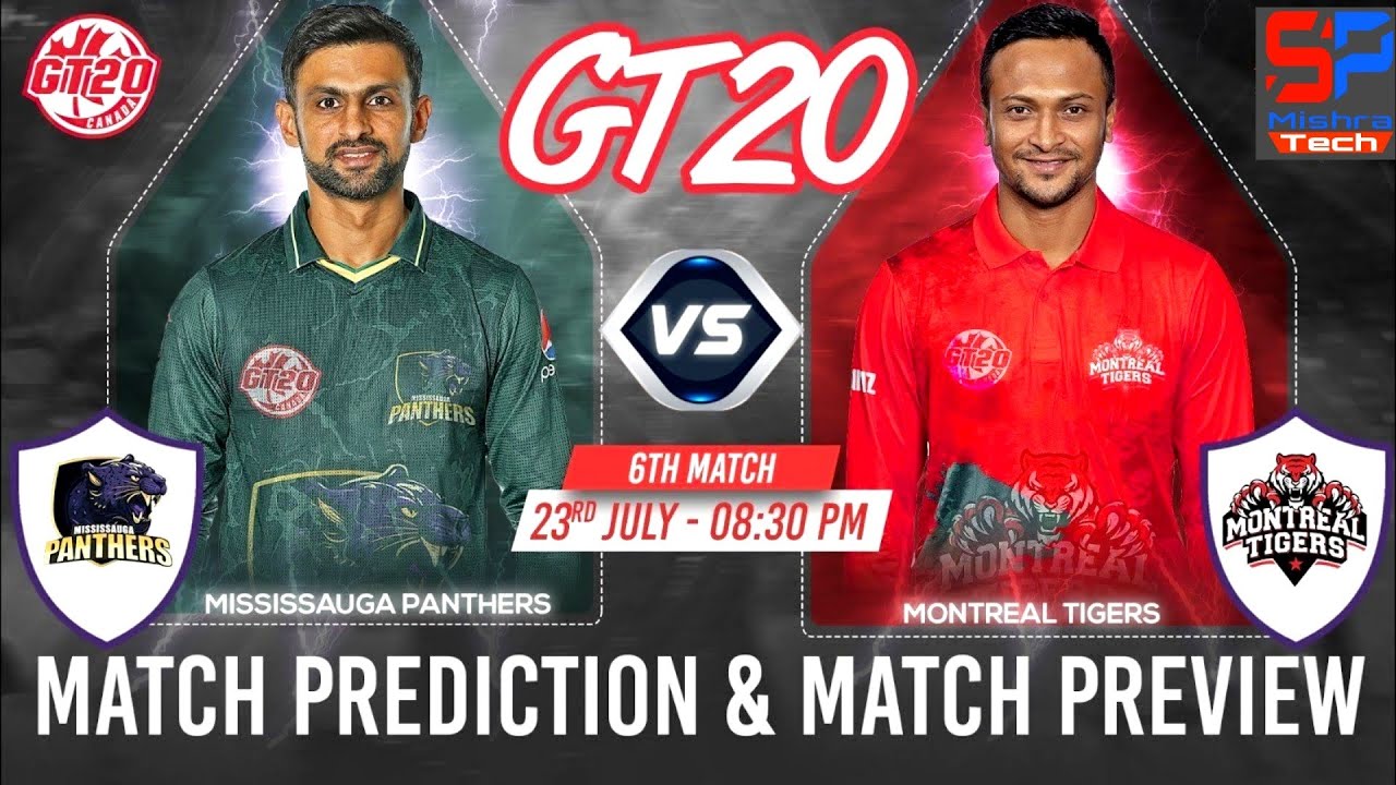 MSP vs MNT GT20 6th Match Prediction | Mississauga Panthers vs Montreal ...
