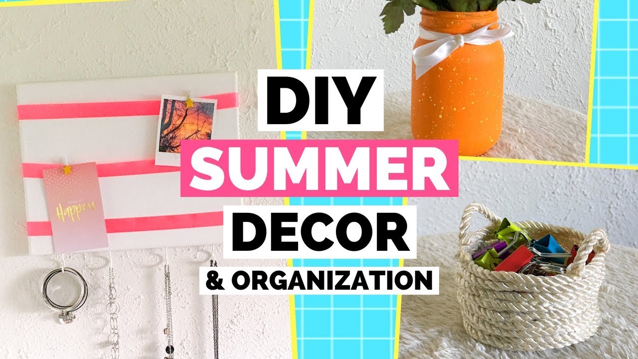 3 DIY Summer Room Decor & Organization Ideas | DIY Canvas Jewelry ...