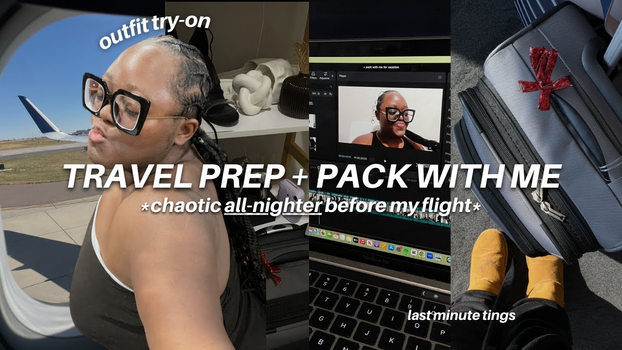 TRAVEL PREP + PACK WITH ME | outfits, lashes, airport grwm | chaotic ...