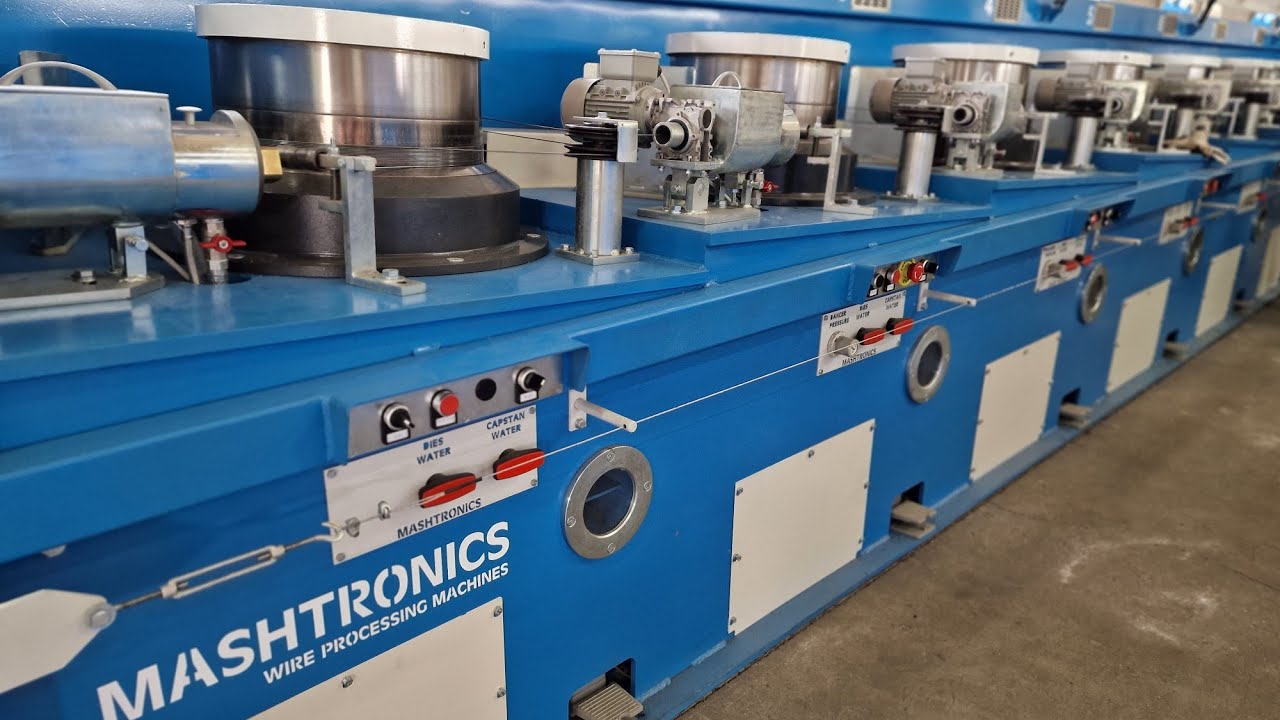 The first test of new wire drawing machine MBK-10/4.400-6.350 with ...