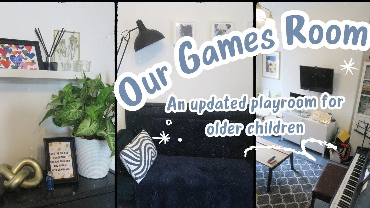 Our Games Room Tour - An Updated Playroom For Older Children - YouTube