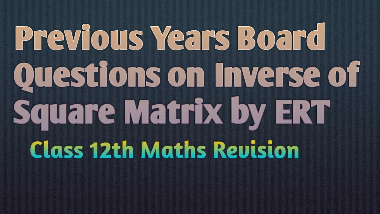 INVERSE OF SQUARE MATRIX BY USING ELEMENTARY ROW TRANSFORMATIONS - YouTube