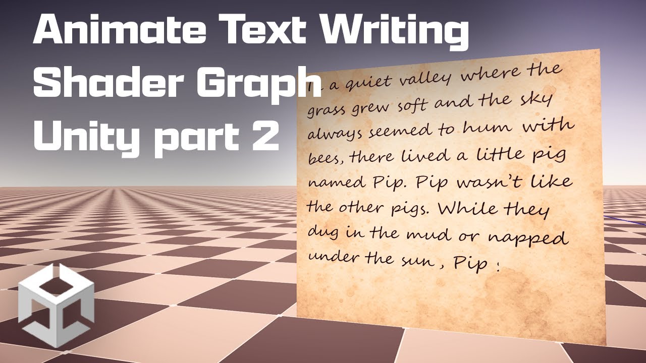 Animate Text Writing Shader Graph Unity Part 2 - YouTube
