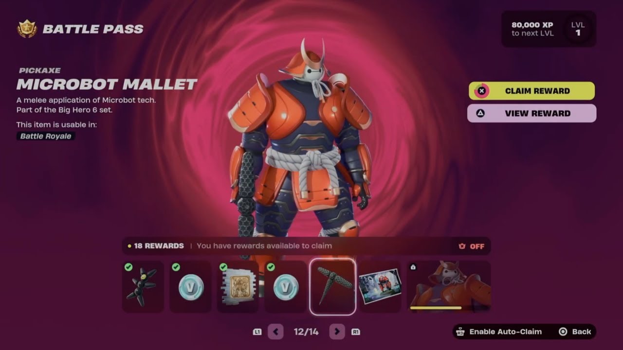 How to Unlock Microbot Mallet Pickaxe in Fortnite | Battle Pass Rewards Page 12 - YouTube