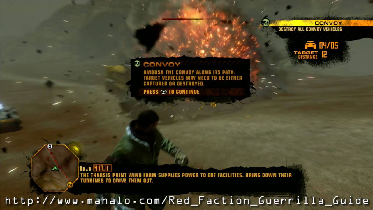 Red Faction Guerrilla Walkthrough - Dust Sector - Convoy #1 - YouTube