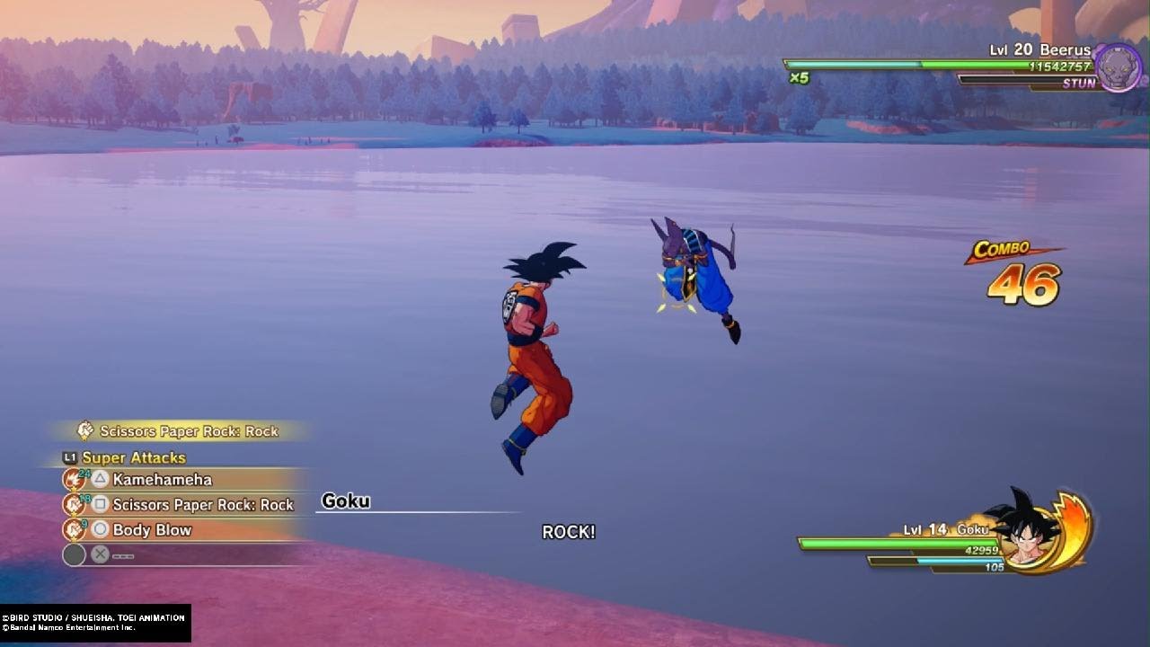 Level 14 Goku vs Level 20 Beerus - YouTube