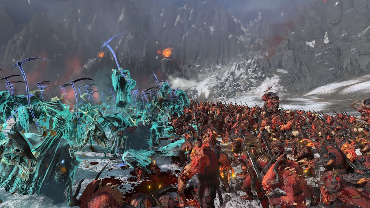 WRAITHS VS. DEMON SPAWN!!! TOTAL WAR: WARHAMMER III - YouTube