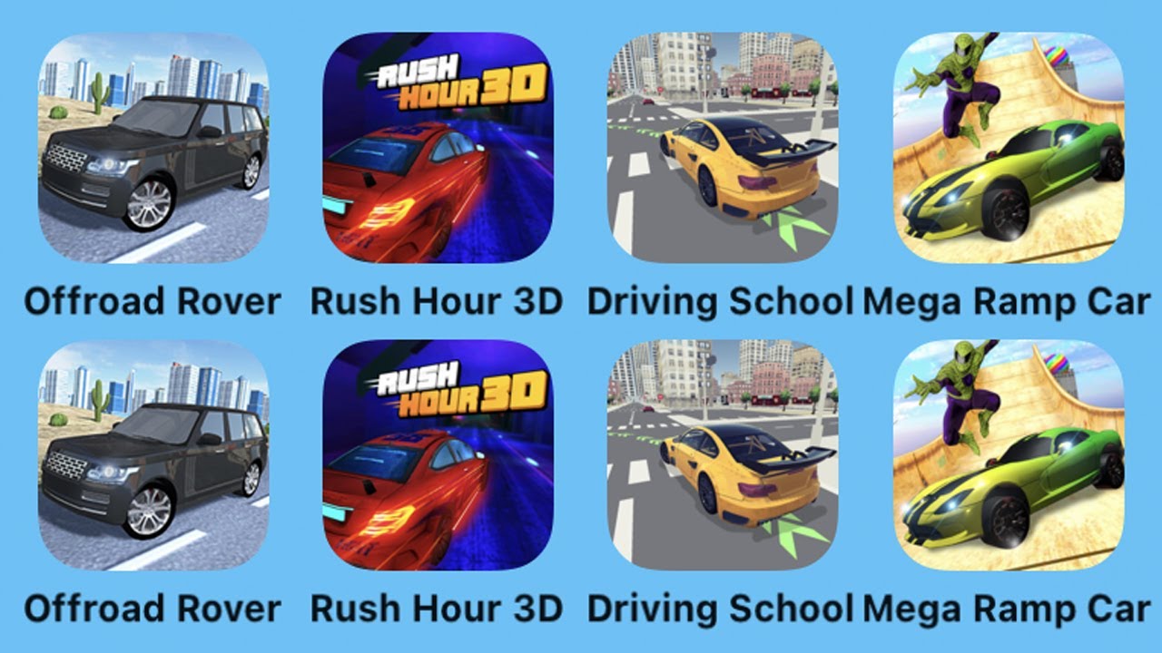 Offroad Rover, Rush Hour 3D, Driving School and More Car Games iPad ...