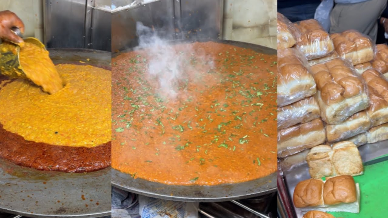 Jhakkas Bombay Style Butter Pav Bhaji😍| Delhi ki Best Pav Bhaji ...