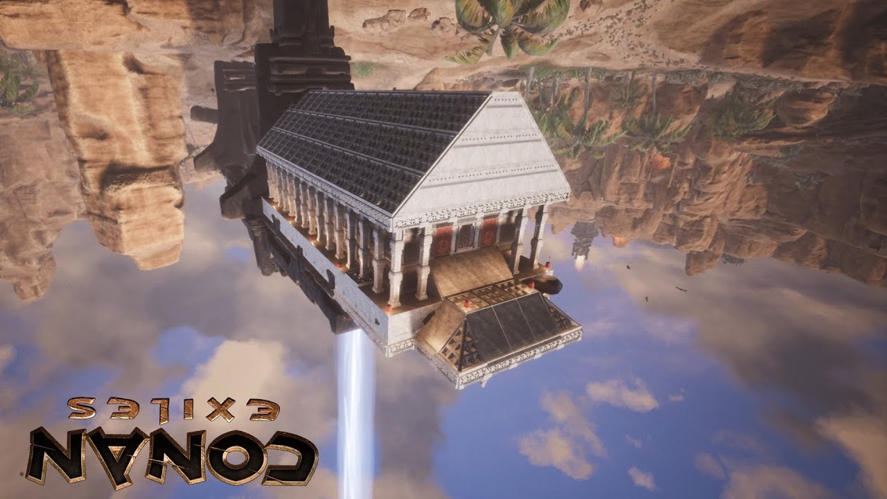 Conan Exiles - How to Build Upside Down, Temple of Gravity (Speed Build ...