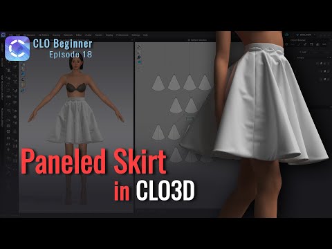 How to Model Paneled Skirt in CLO 3D - CLO Beginner Episode 18