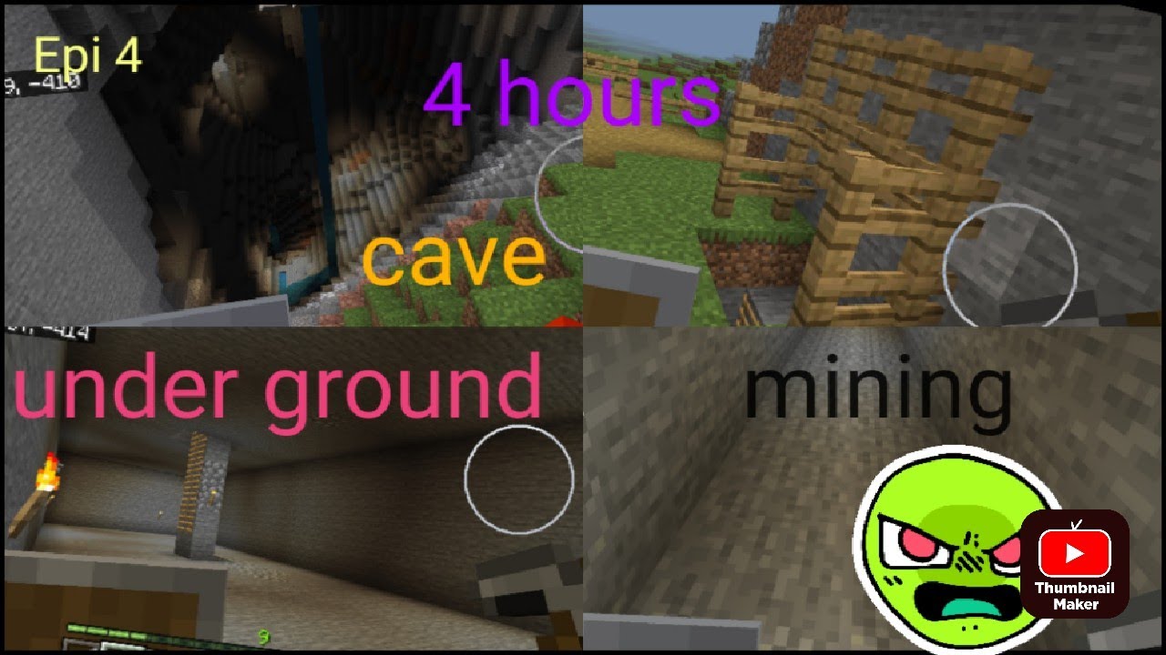 CAVE, MINING, UNDERGROUND IN MINECRAFT SURVIVAL (EPISODE 4) - YouTube