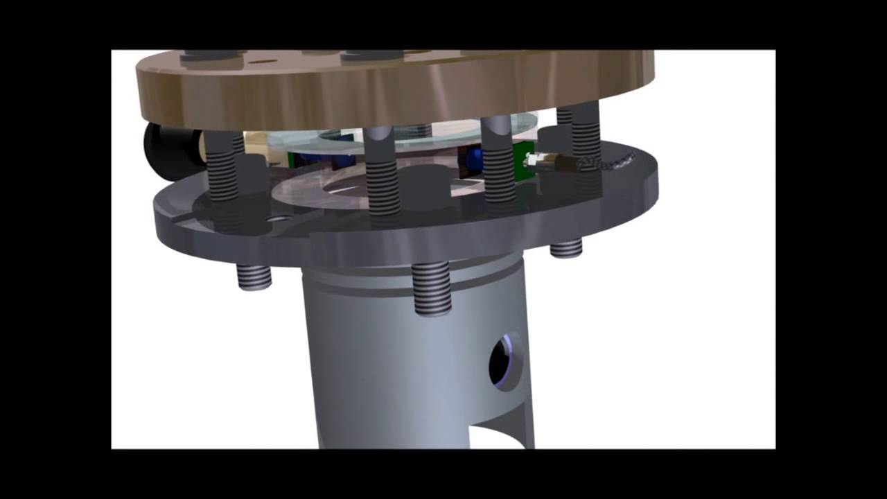 Glass engine, rendered CAD animation, combustion high speed imaging ...