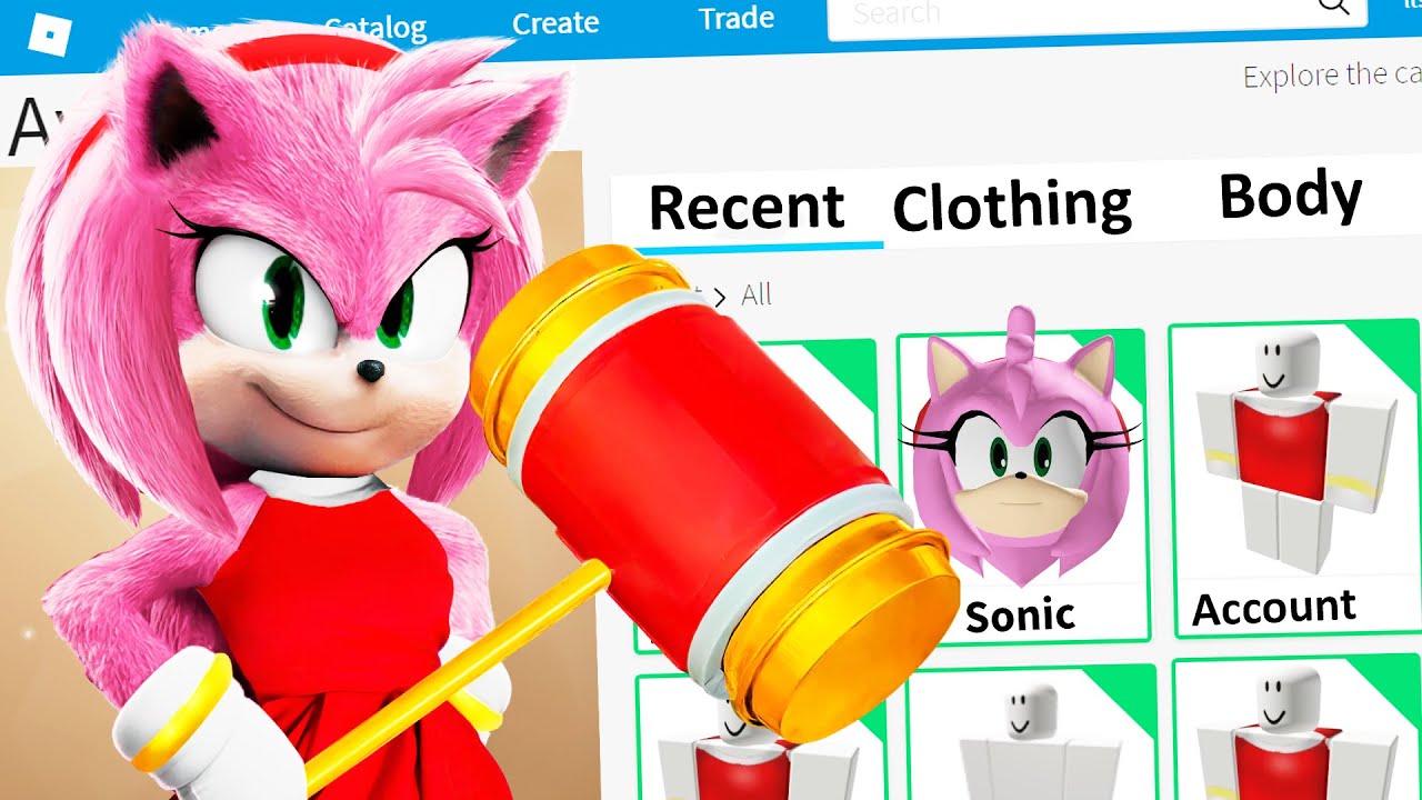 MAKING SONIC THE HEDGEHOG 3 AMY a ROBLOX ACCOUNT - YouTube