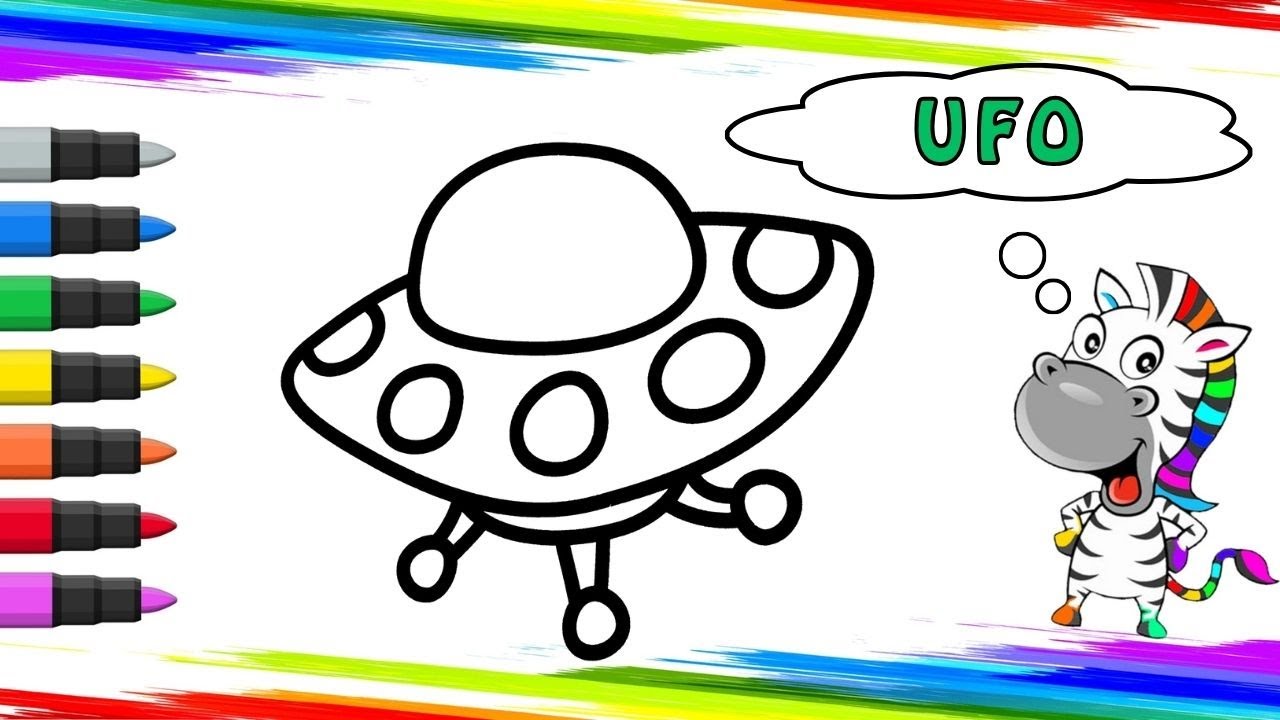 How To Draw UFO Easily - YouTube