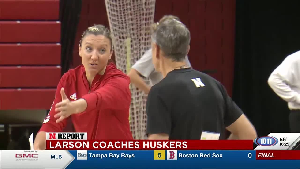 Jordan Larson Joins Nebraska Volleyball - YouTube