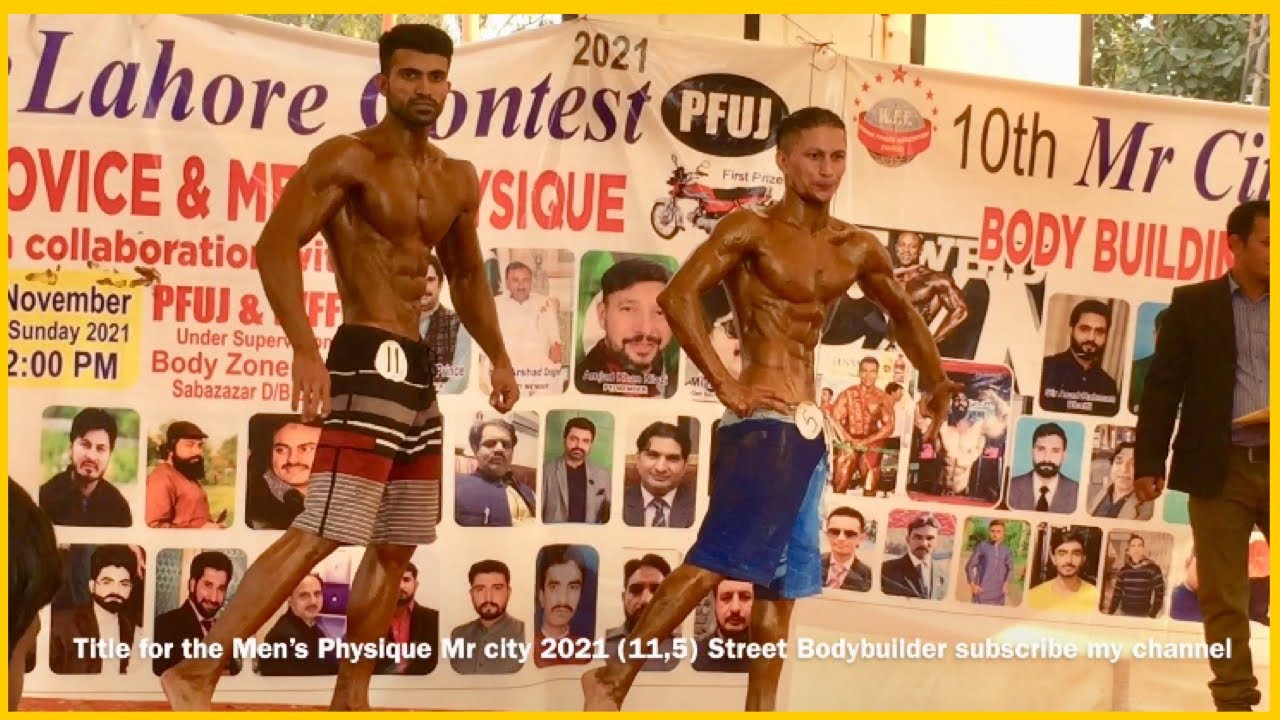 10th Mr City Lahore Contest Title for the Men's Physique 2021 custom No ...