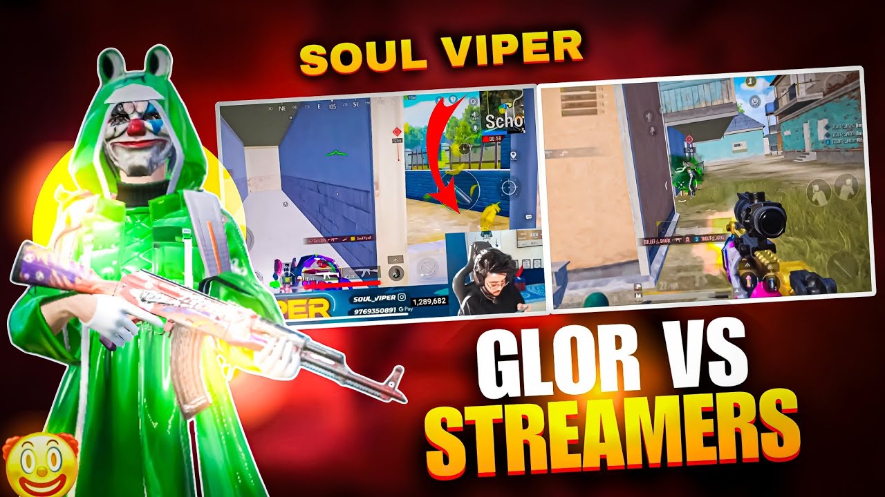 GLOR VS SOUL VIPER AND STREAMER BGMI | SHADOW FORCE🤡 - YouTube