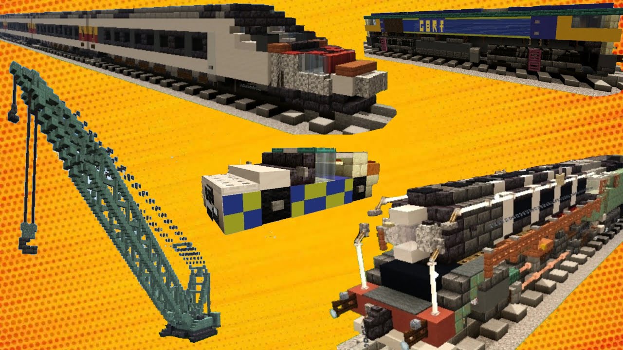 My Minecraft Train,Car and Infrastructure Collection Video 2022 (More ...