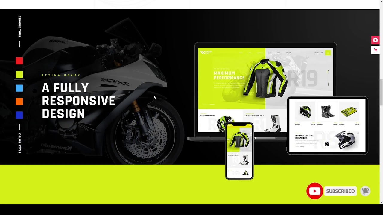GrandPrix - Motorcycle WordPress Theme motorcycle bike shop Easy Create ...