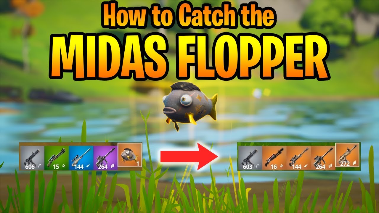 How to Catch the MIDAS FLOPPER in Fortnite! - YouTube