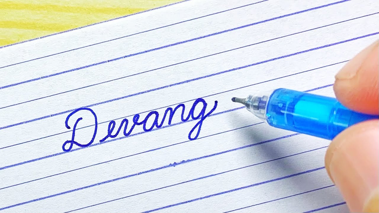 Devang - name in neat and clean cursive writing | Beautiful cursive ...