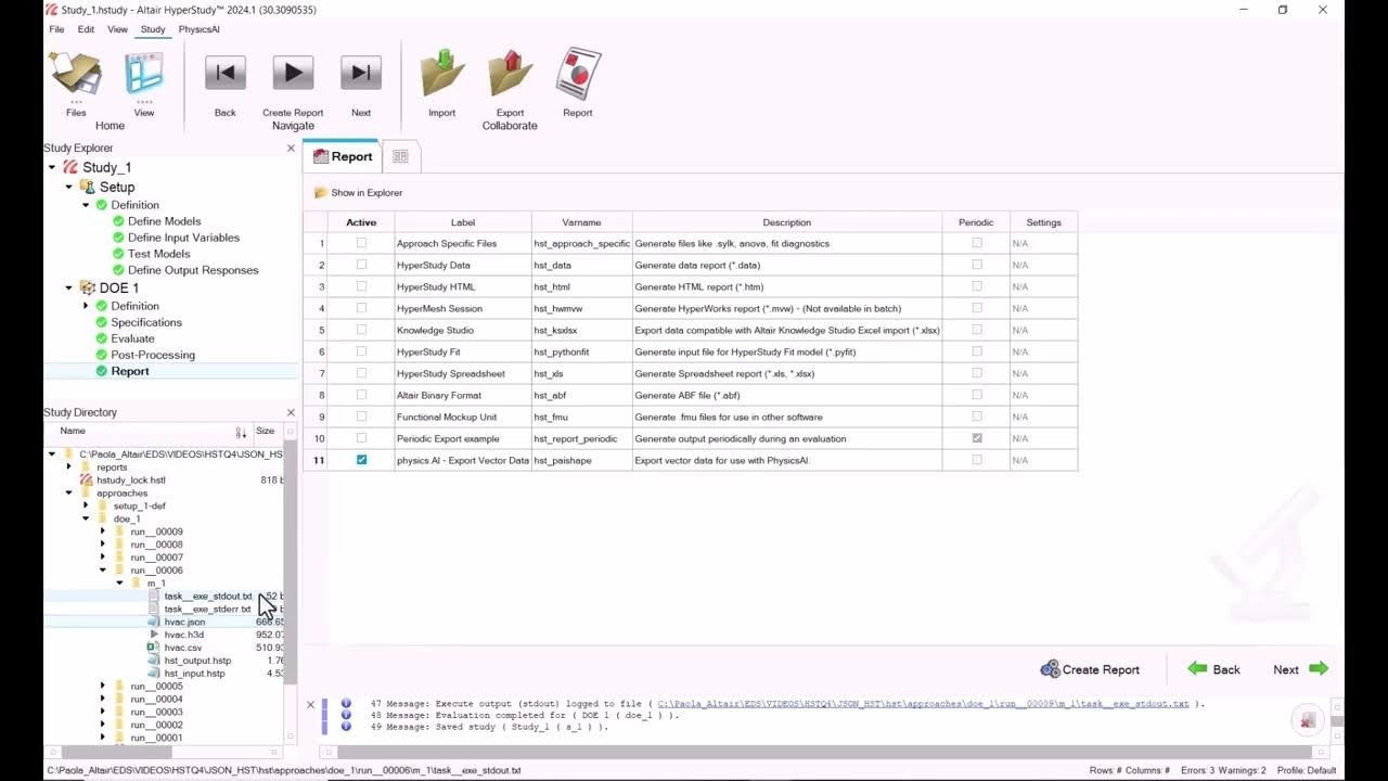 How to create JSON files for physicsAI in HyperStudy - YouTube