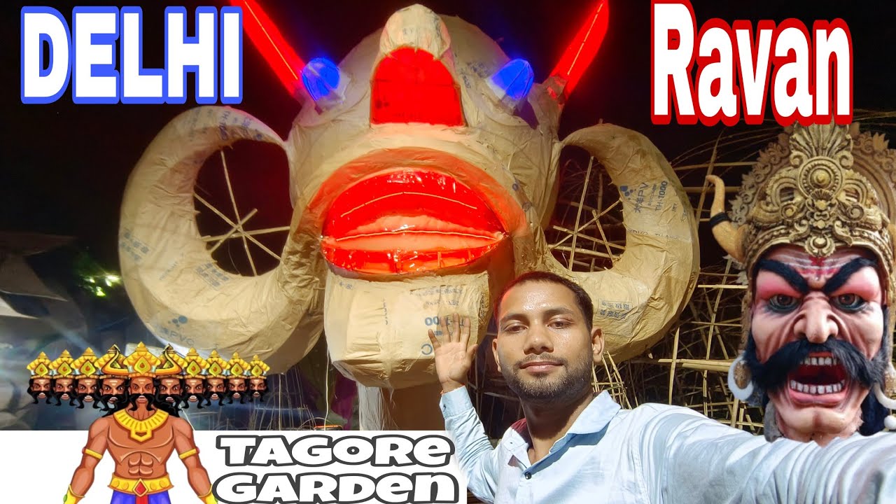 BIGGEST RAVAN MAKING IN DELHI | 😱😱 TAGORE GARDEN | RAVAN MAKING 2025 ...