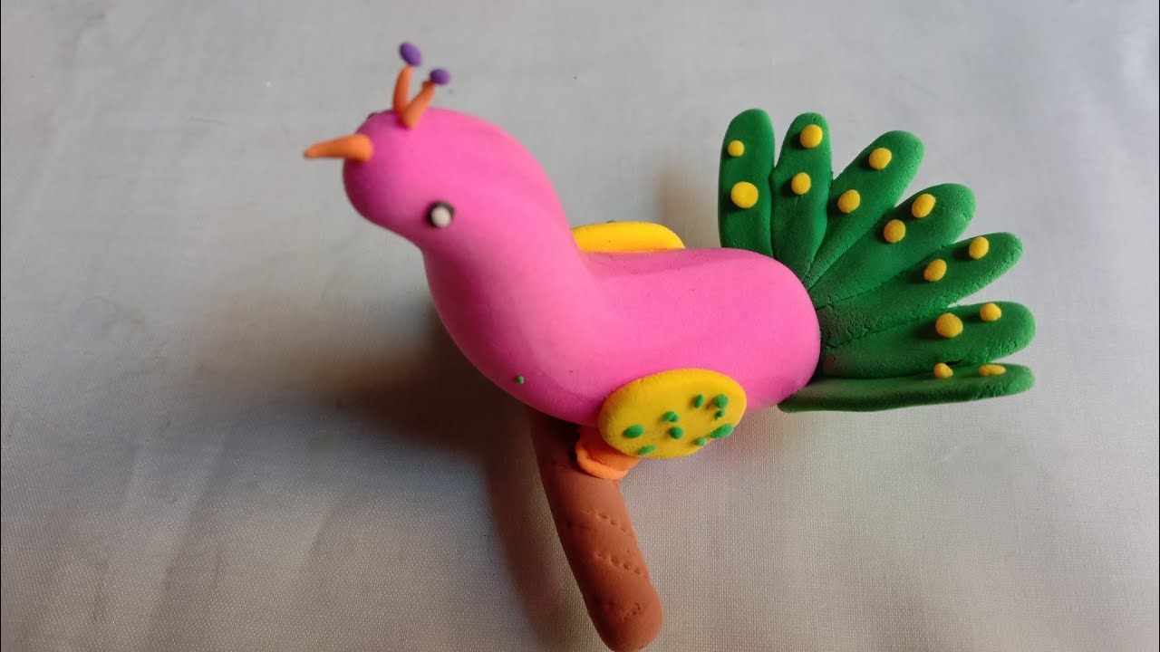 How to make Peacock with Clay | Peacock art with Clay | DIY Clay ...