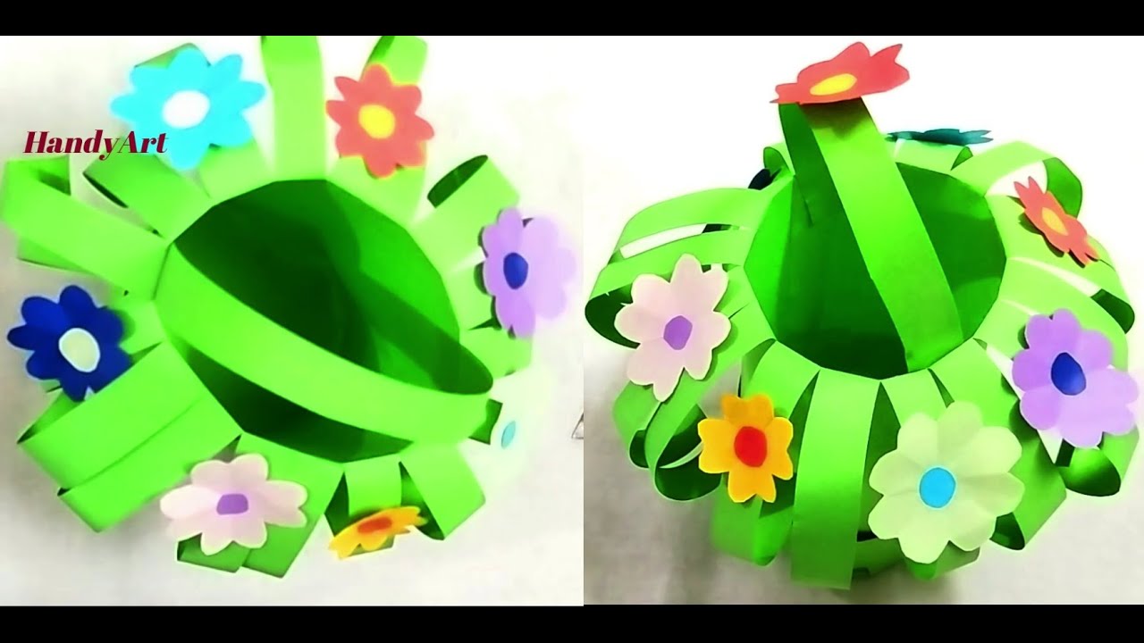 How to make easy paper basket||simple craft - YouTube