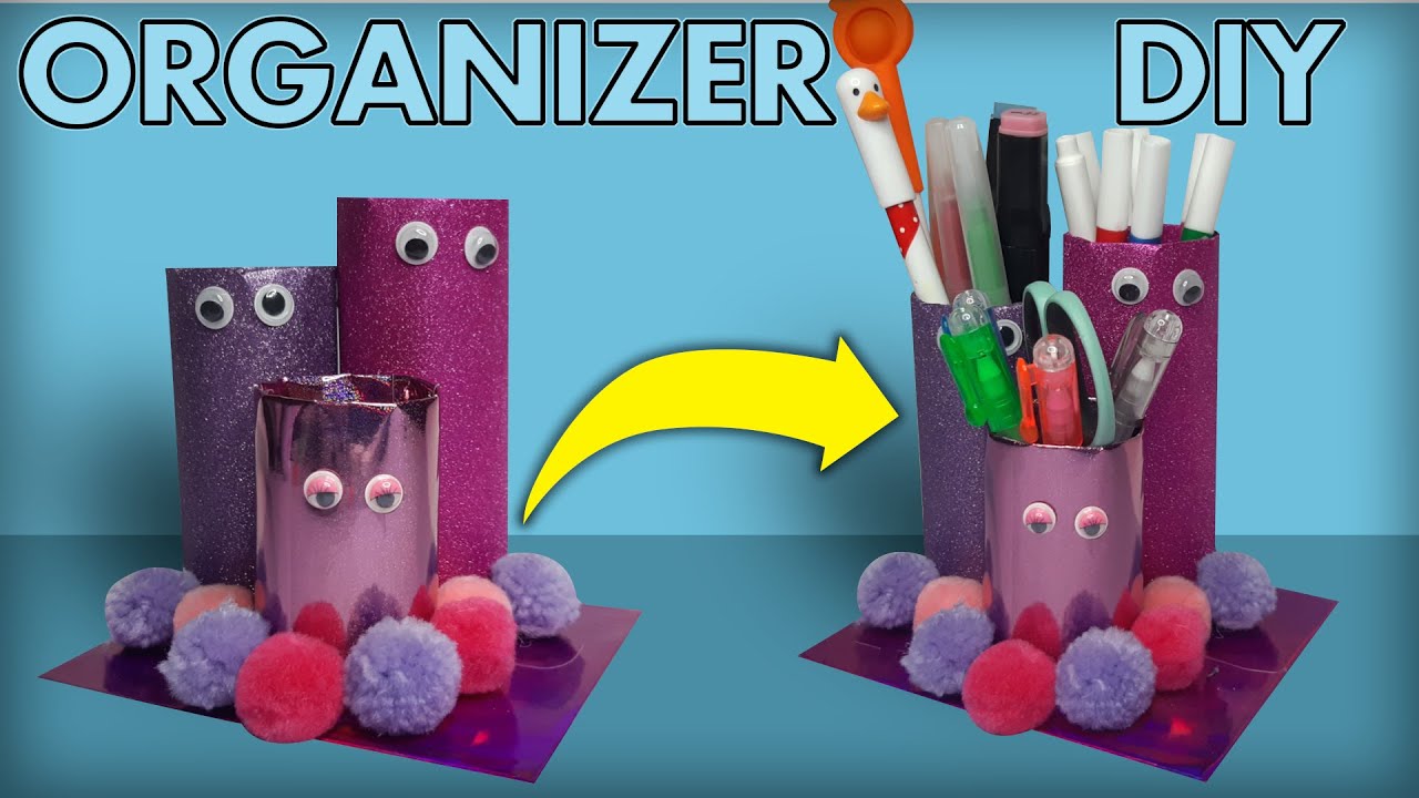 DIY CUTE SCHOOL ORGANIZER !!! | How to Make School organizer | Easy Crafts | Creative DIY - YouTube