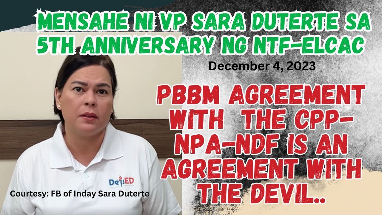 VP Sara Duterte: PBBM's government is in Agreement with the Devil - YouTube