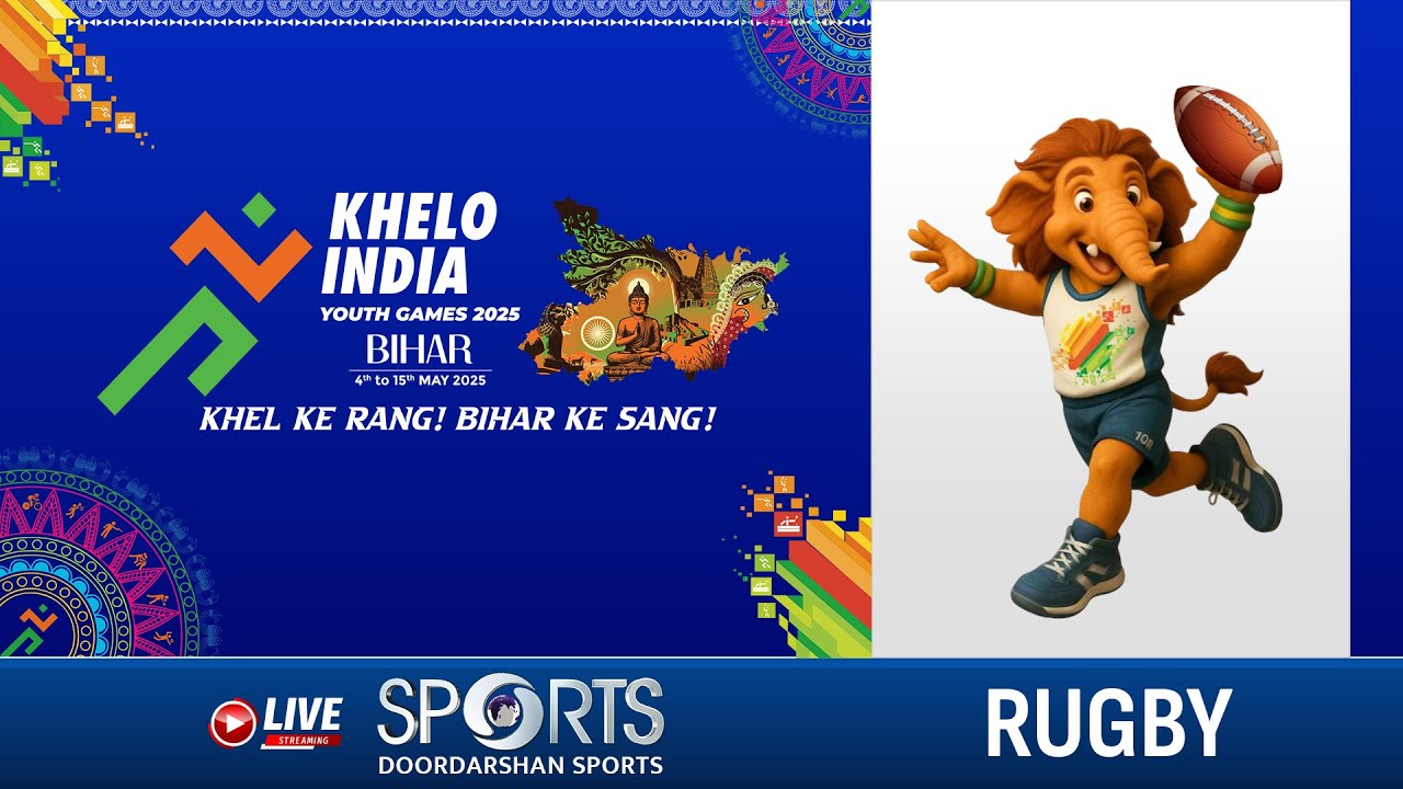 LIVE - Rugby - Khelo India Youth Games 2025, Bihar | Doordarshan Sports ...
