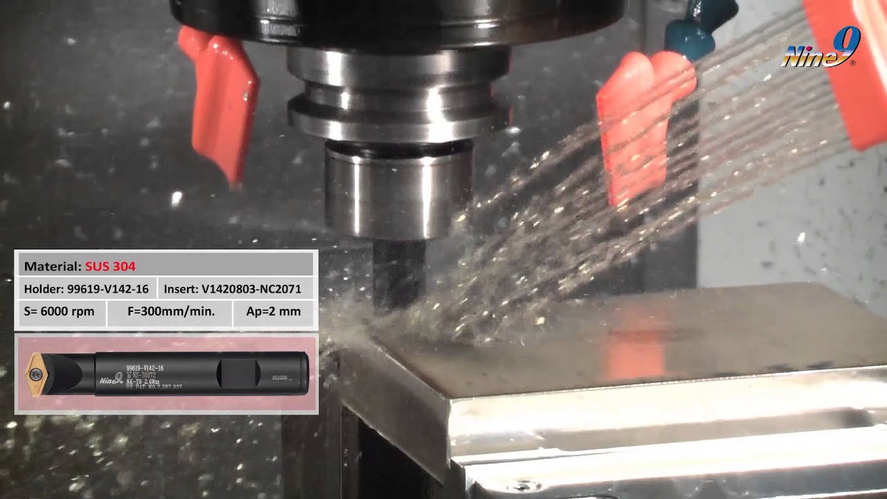 Nine9 cutting tool with NC Spot Drill - YouTube