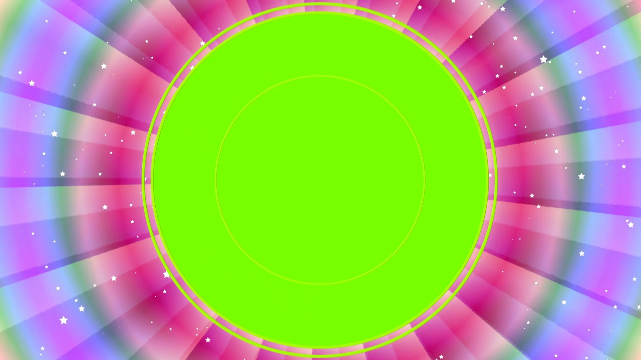 Green screen colorfull photo frame circle chroma key - YouTube