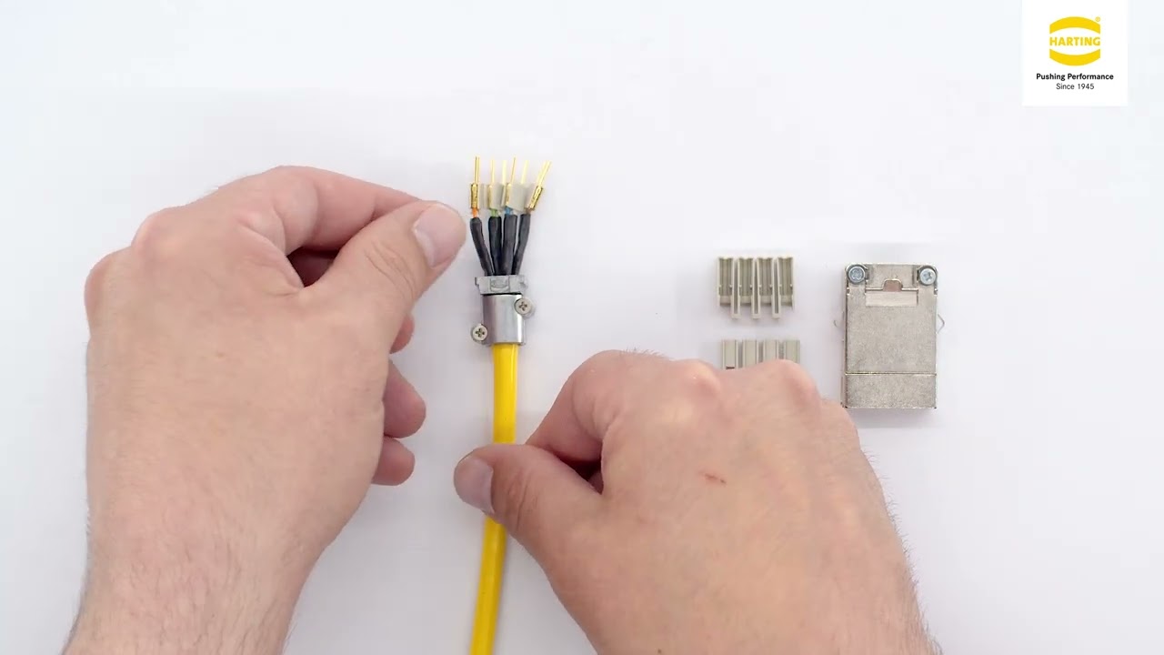 HARTING Han® Gigabit Cat 8 Module - Assembly instruction - YouTube