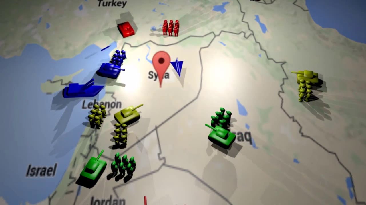WW3, Syria Animated Map with Russia, Saudi Arabia, Turkey and Iran ...