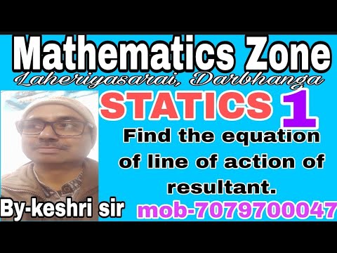 Forces P, Q, R act along sides ∆, x+y=1,y-x=1 & y=2, find equation of ...
