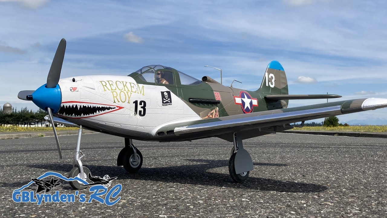 Epic E-flite P-39 Airacobra 1.2M RC Warbird Cross-Wind Landing By ...